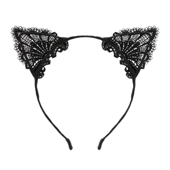 Accessories Sexy Black Lace Cat Ears Headband Poshmark